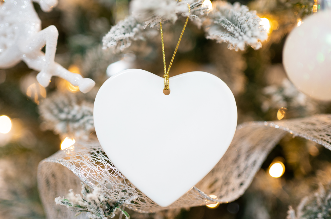 Heart Ceramic Ornament for Sublimation – Blanks Blanks Baby